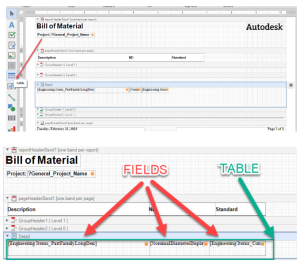 הפקת דוחות ל אקסל -Report Creator - TeamCAD