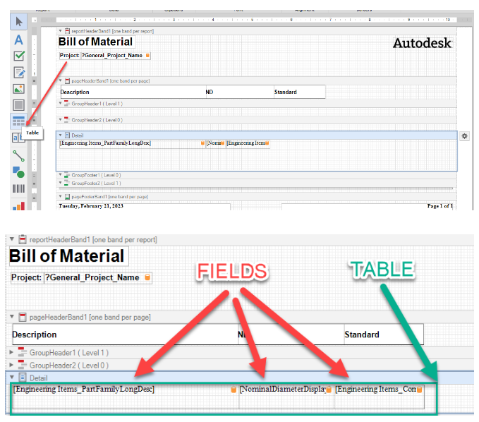 הפקת דוחות ל אקסל -Report Creator - TeamCAD