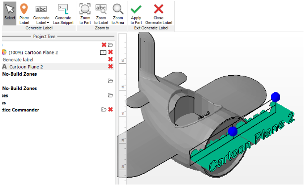 הוספת Label - TeamCAD