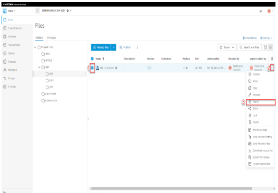 ייצוא מבטי 2D עם MARKUP לקובץ PDF ב-ACC - TeamCAD