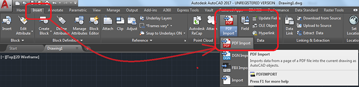 הפיכת קובץ PDF ל-DWG באוטוקאד - TeamCAD