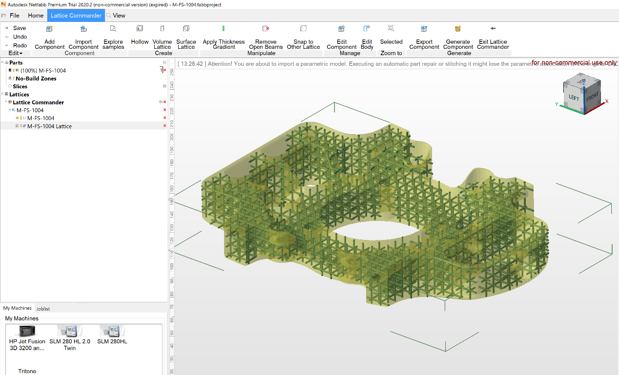 יצירת Lattice Structure בתוכנת Netfabb | TeamCAD